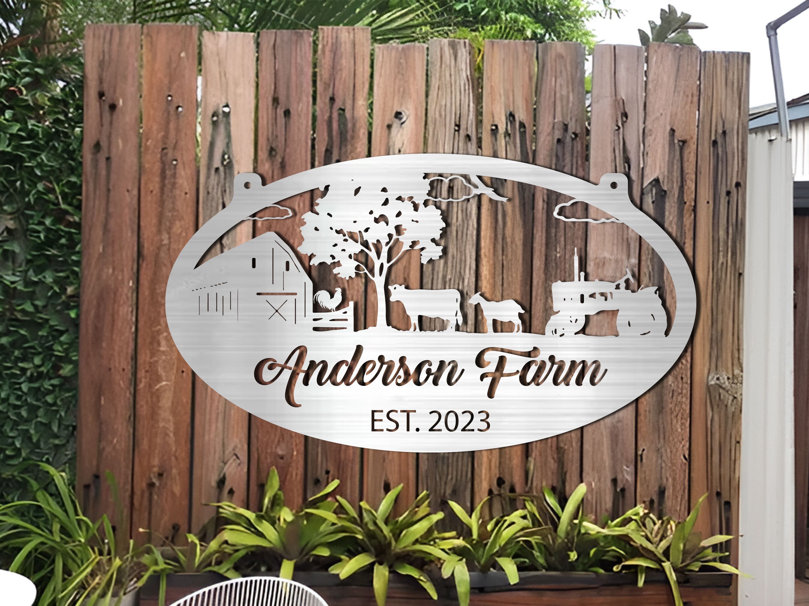 Custom Metal Barn Signmetal Farm Sign Name Signlarge Metal - Etsy UK