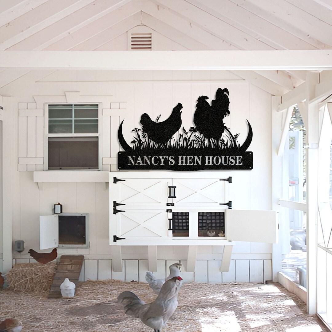 Custom Chicken Coop Sign, Chicken House, Personalized Hen House, Farm ...