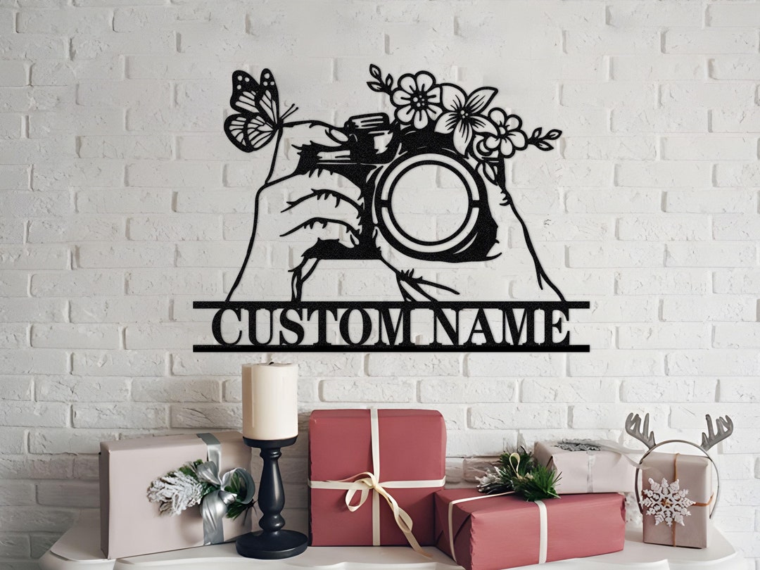 Personalized Camera Metal Wall Art: Custom Photographer Gift - Etsy
