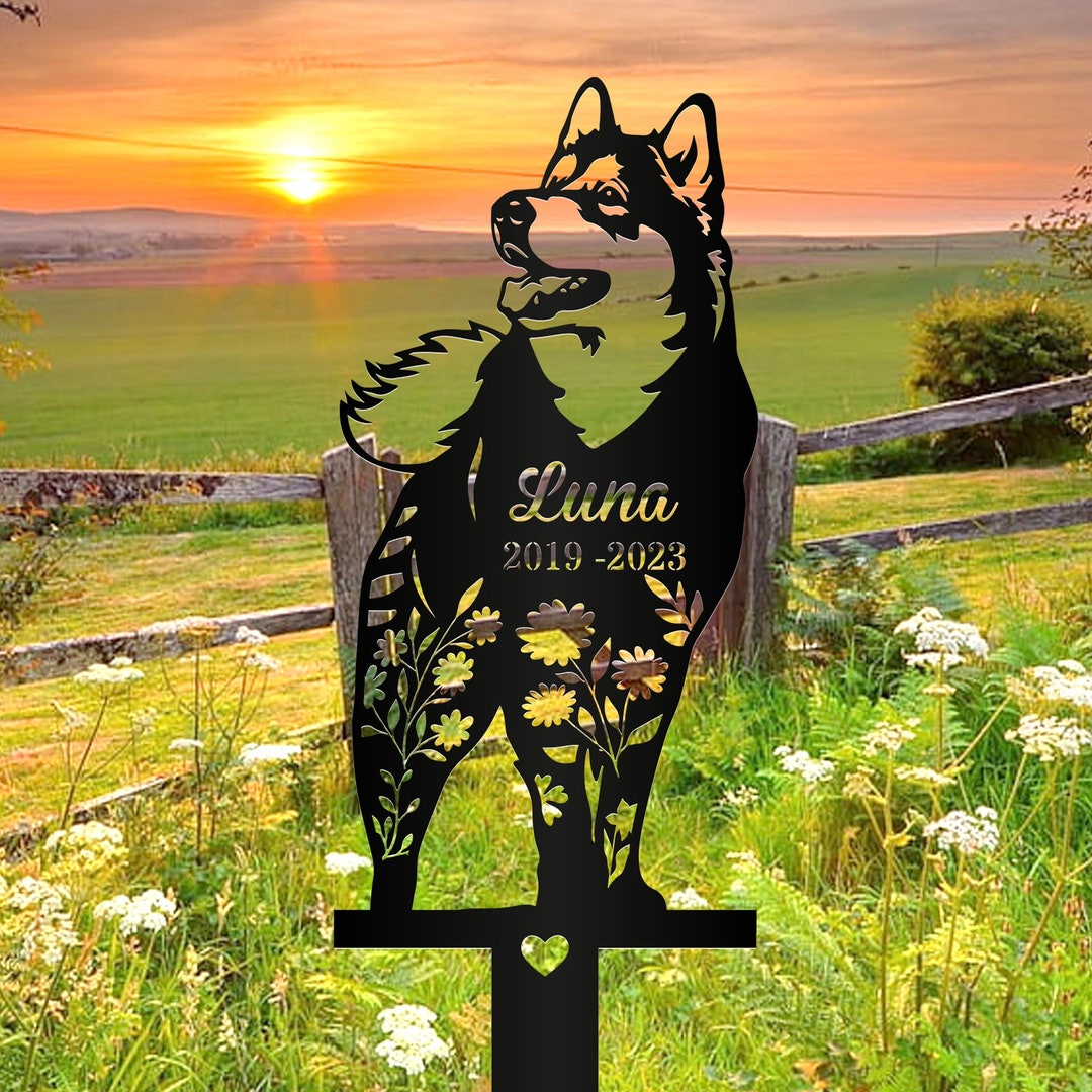 Personalized Siberian Husky Memorial Stake,metal Stake,siberian Huskies ...