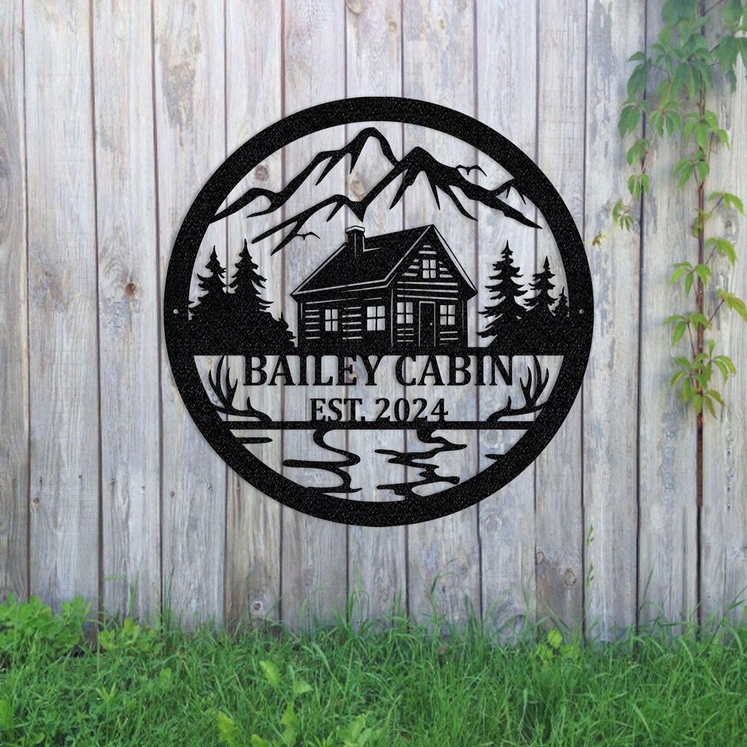 Personalized Metal Cabin Name Sign,camp Sign,lake House Sign,family ...