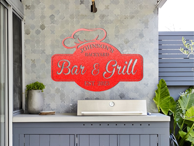 Personalized Backyard BBQ Metal Wall Artbbq Metal Wall - Etsy