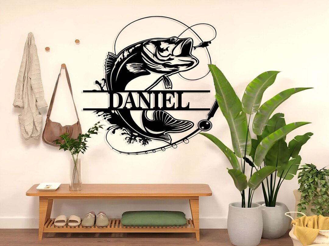 Custom Metal Bass Fishing Sign Personalize Fishing Gift Fish - Etsy