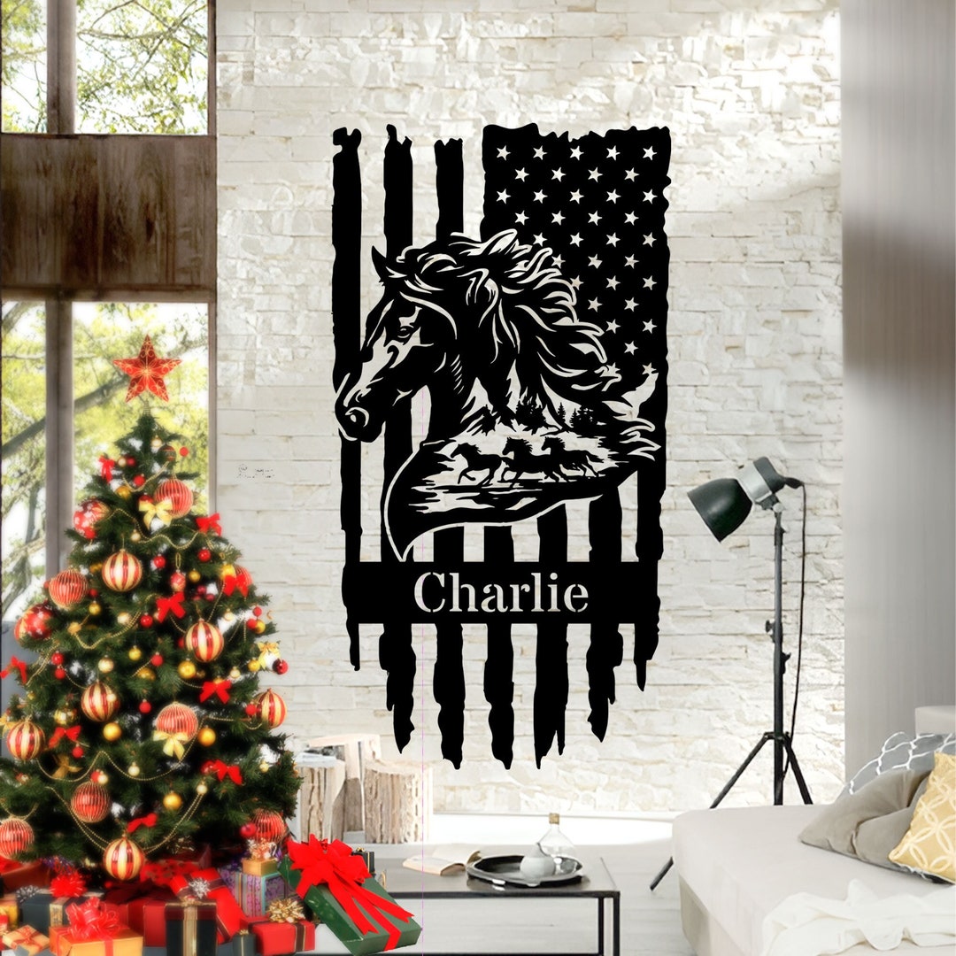 Metal Horse Sign Horse Farm Metal Sign Personalized Barn Sign Horse ...