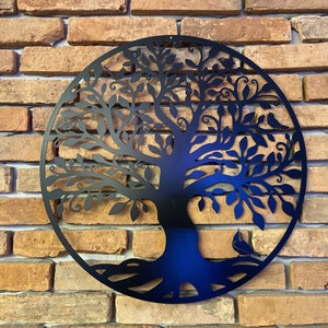 Personalized Outdoor Tree of Life Metal Wall Art,custom Name Sign,metal ...