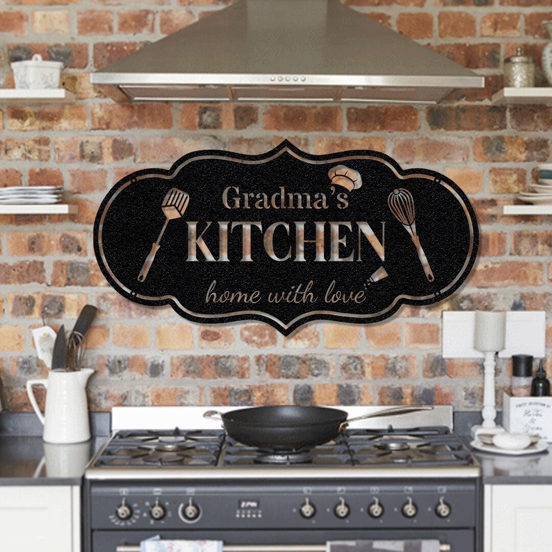 Personalized Family Kitchen Sign,custom Kitchen Wall Decor,kitchen Wall ...
