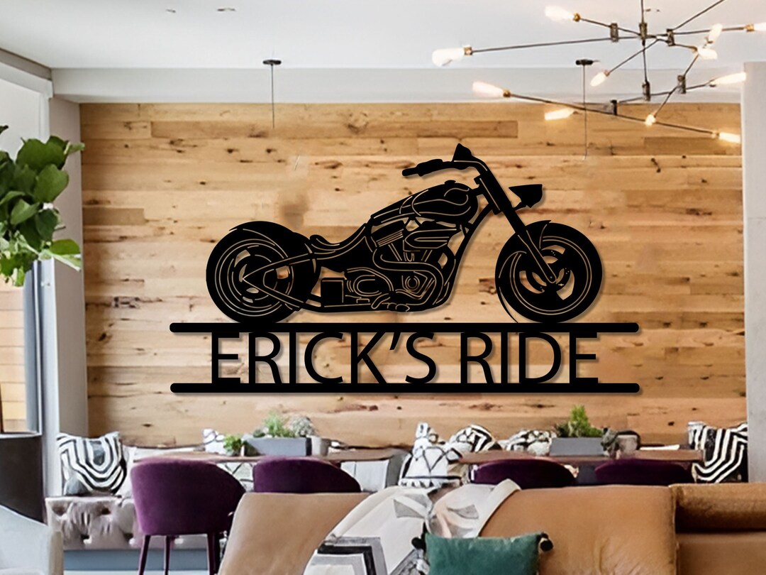 Personalized Motorcycle Metal Sign,custom Metal Art,metal Garage Sign ...