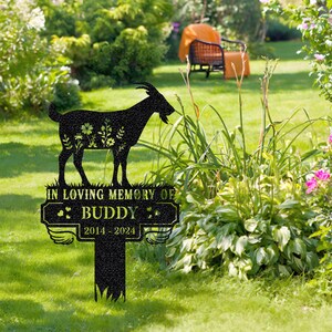 Goat Memorial Stake Sign Personalized,pet Grave Markers Sign,goat Sign ...