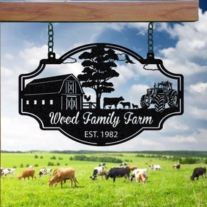 Personalized Metal Farm Sign: Custom Ranch Name, Barn Decor - Etsy