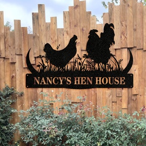 Custom Chicken Coop Sign, Chicken House, Personalized Hen House, Farm ...