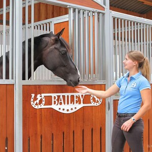 Personalized Horse Stall Name Plate: Metal Barn Decor - Etsy