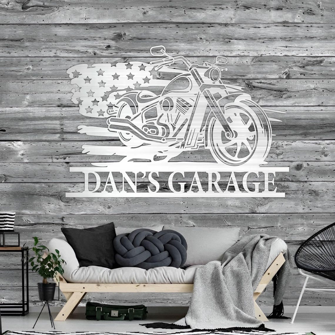 Personalized Motorcycle Garage Sign: Custom Biker Wall Art - Etsy