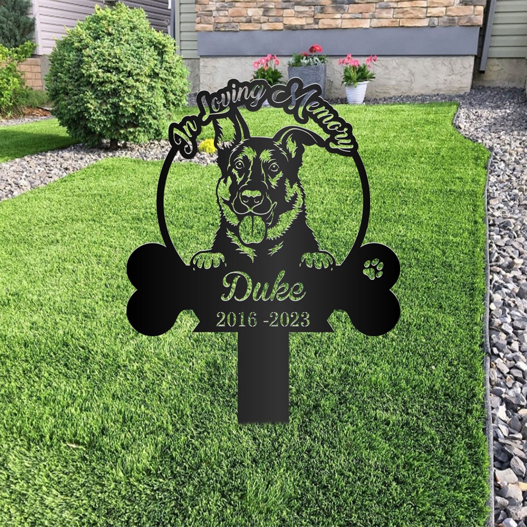 Personalized Dog Memorial Stake,in Loving Memory Pet,metal Stake,german ...
