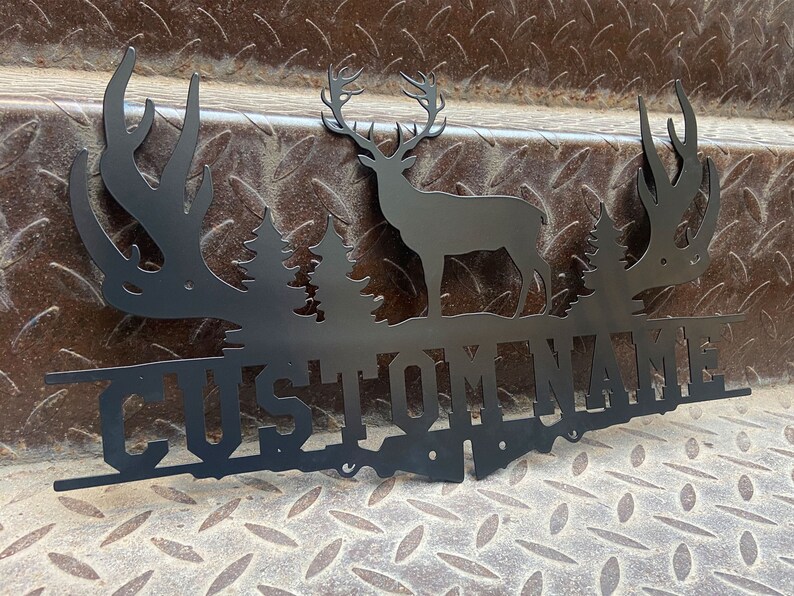 Personalized Family Deer Hunting Signanimal Metal Sign Deer - Etsy