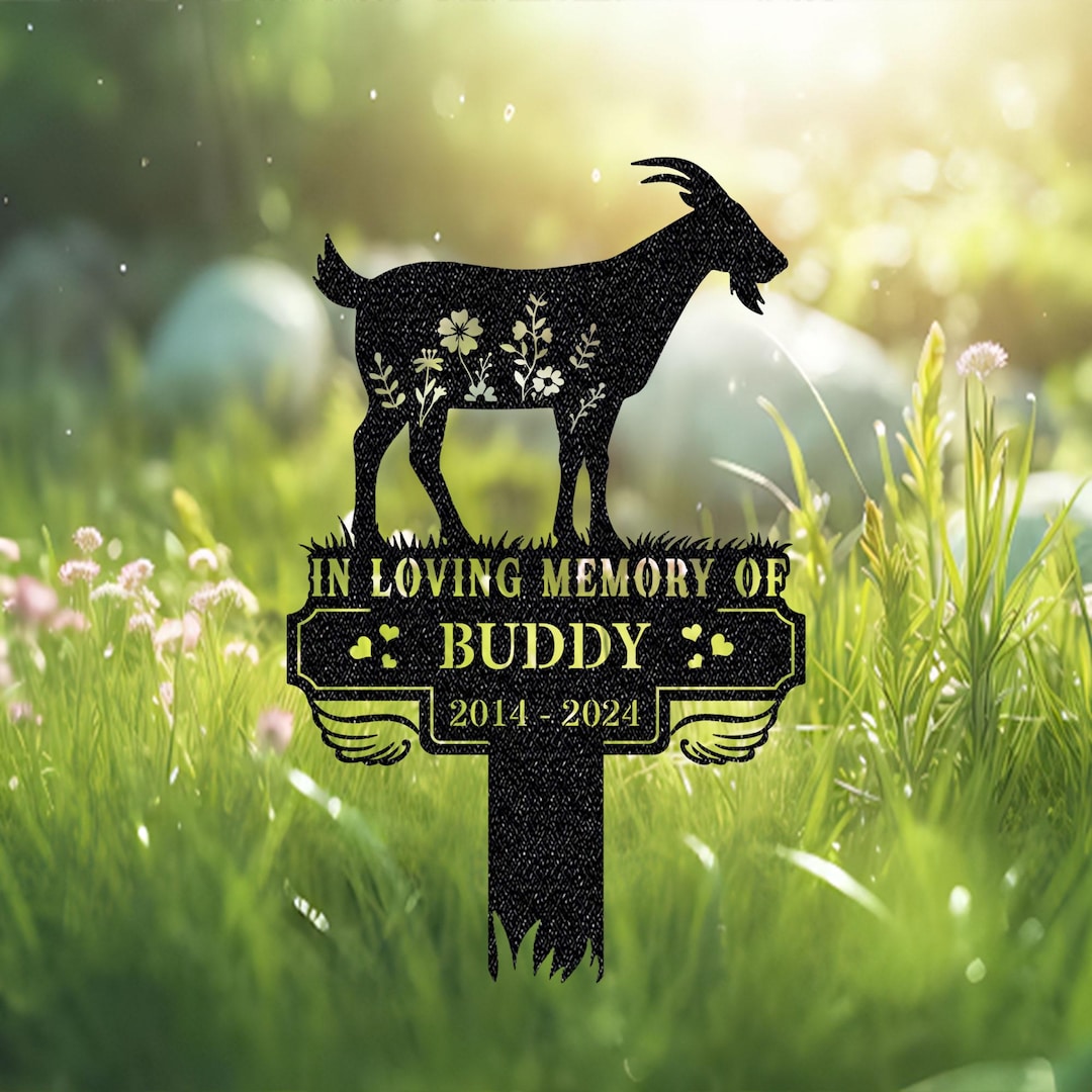 Personalized Goat Memorial Stake: Engraved Pet Grave Marker, Garden ...