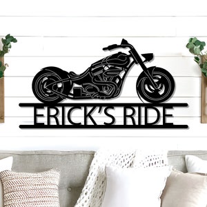 Personalized Motorcycle Metal Sign,custom Metal Art,metal Garage Sign ...
