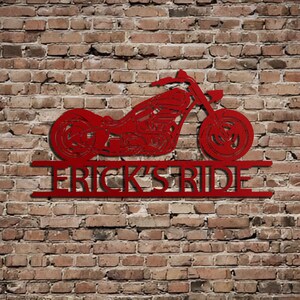 Personalized Motorcycle Metal Sign,custom Metal Art,metal Garage Sign ...
