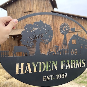 Personalize Metal Farm Signs, Custom Farmhouse Sign, Farm Barn Sign ...