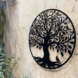 Personalized Outdoor Tree of Life Metal Wall Art,custom Name Sign,metal ...
