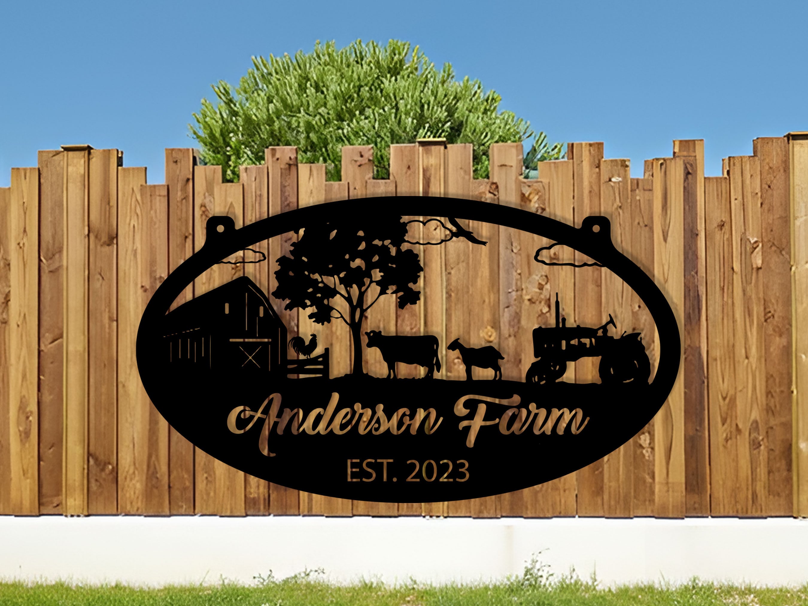 Custom Metal Barn Signmetal Farm Sign Name Signlarge Metal - Etsy UK