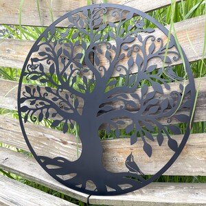 Personalized Outdoor Tree of Life Metal Wall Art,custom Name Sign,metal ...