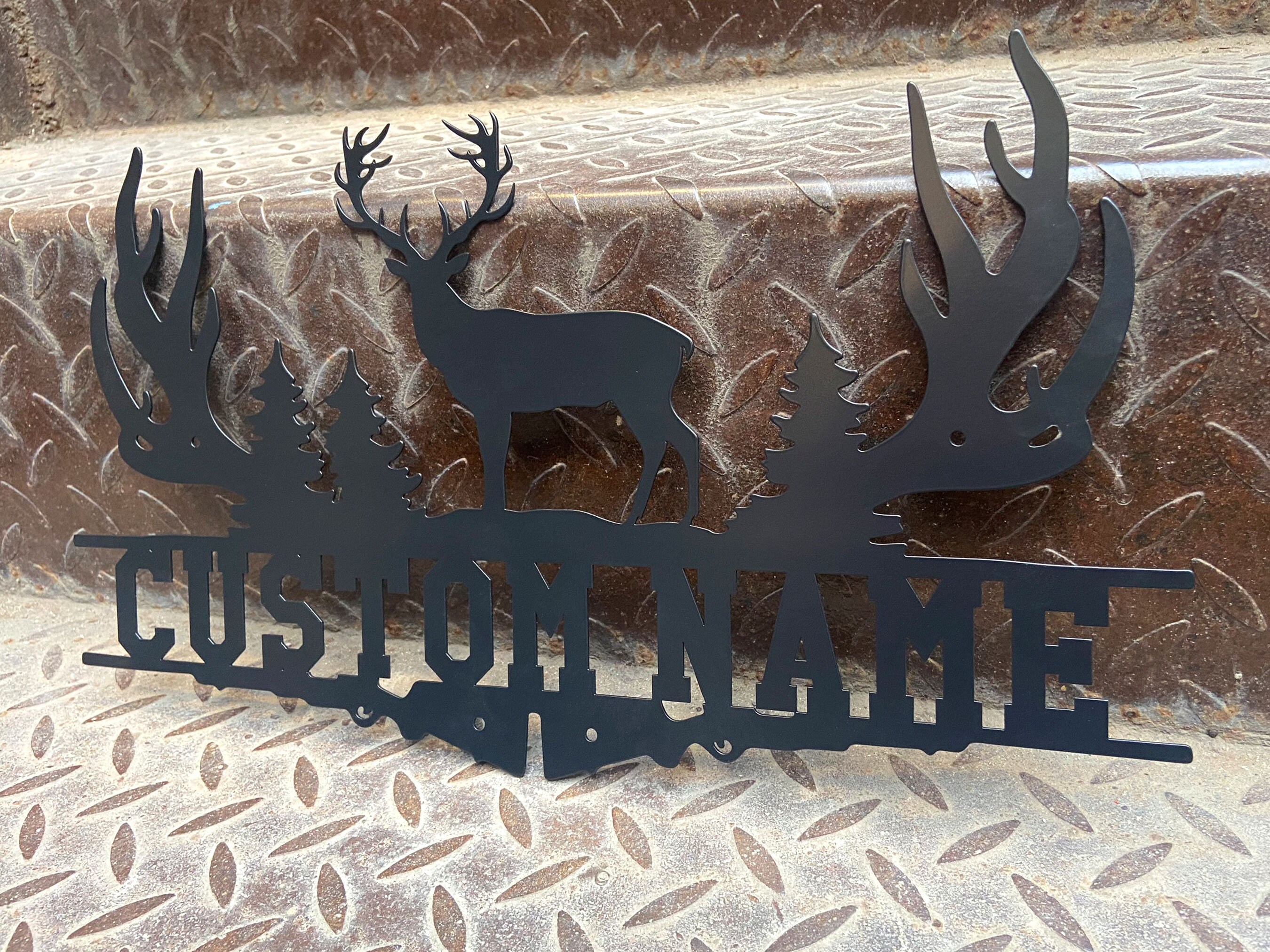 Personalized Family Deer Hunting Signanimal Metal Sign Deer - Etsy