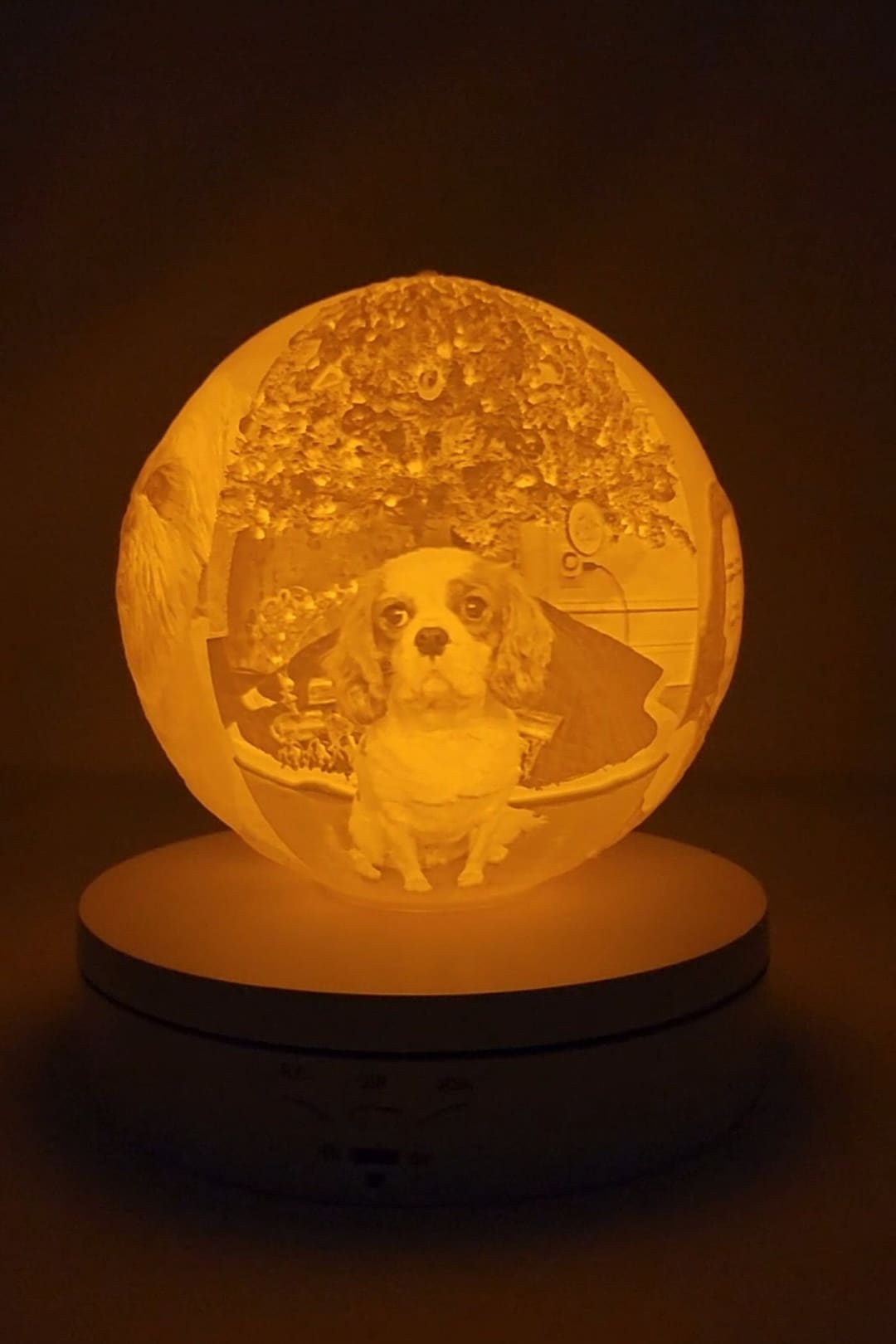 Personalized Lithophane With Your 4 Photos of Choice! This 3d Printed ...