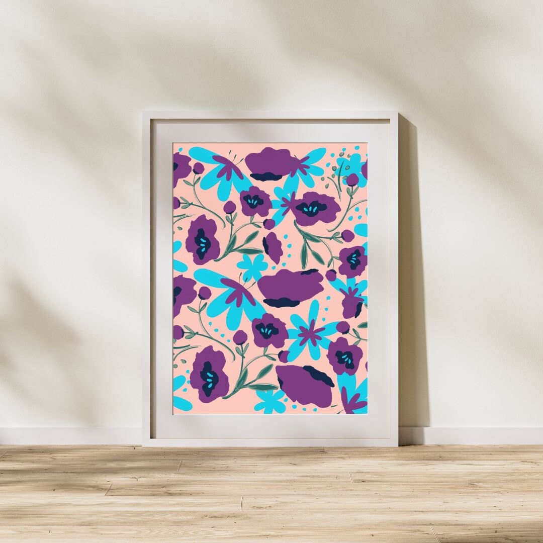 Cottagecore Printable Floral Print Eclectic Digital Print - Etsy