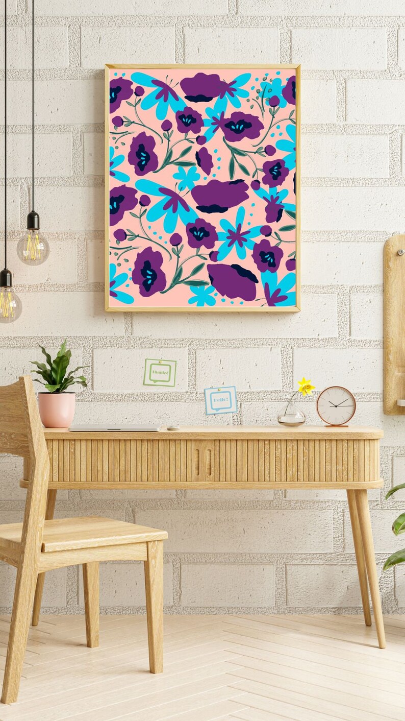 Cottagecore Printable Floral Print Eclectic Digital Print - Etsy