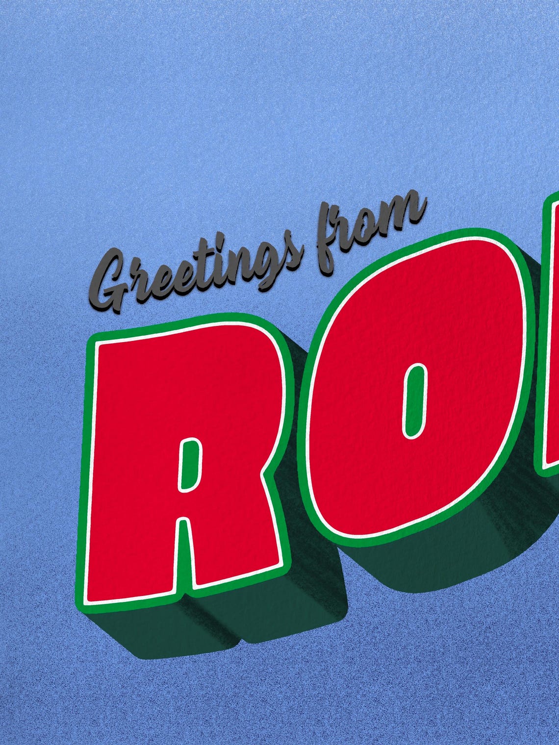 Fine Art Greetings From Rome Postcard, Colosseum Picture Card, Rome ...