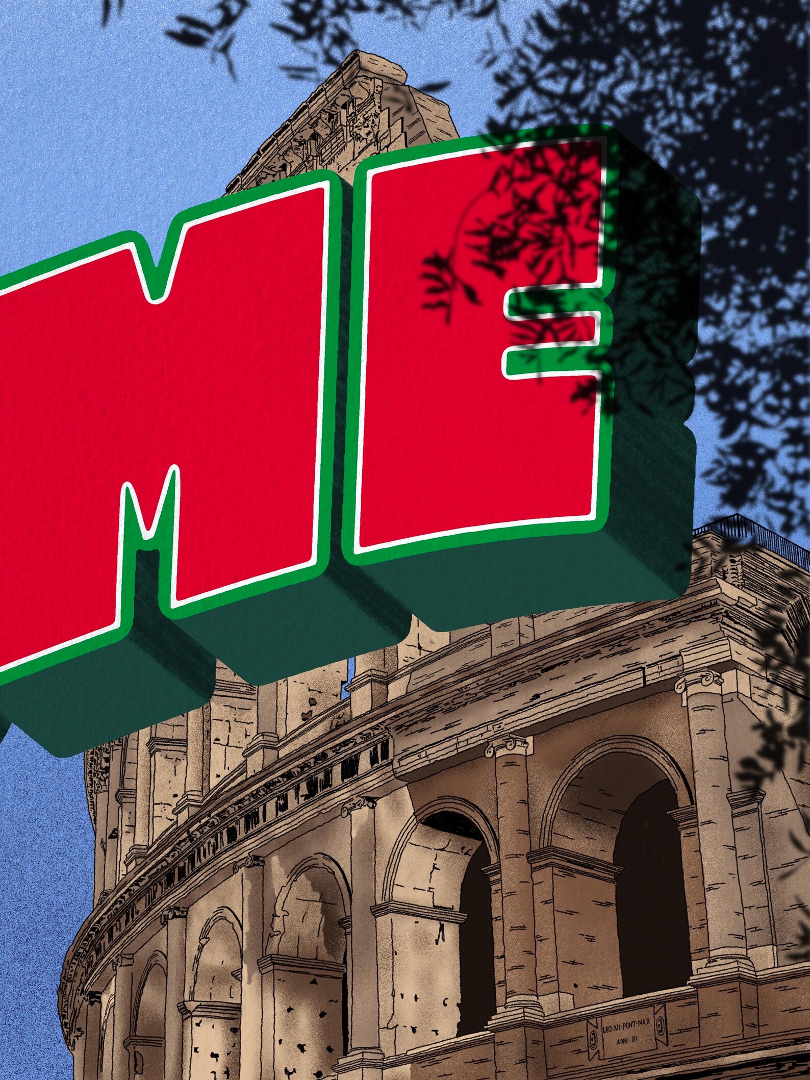 Fine Art Greetings From Rome Postcard, Colosseum Picture Card, Rome ...