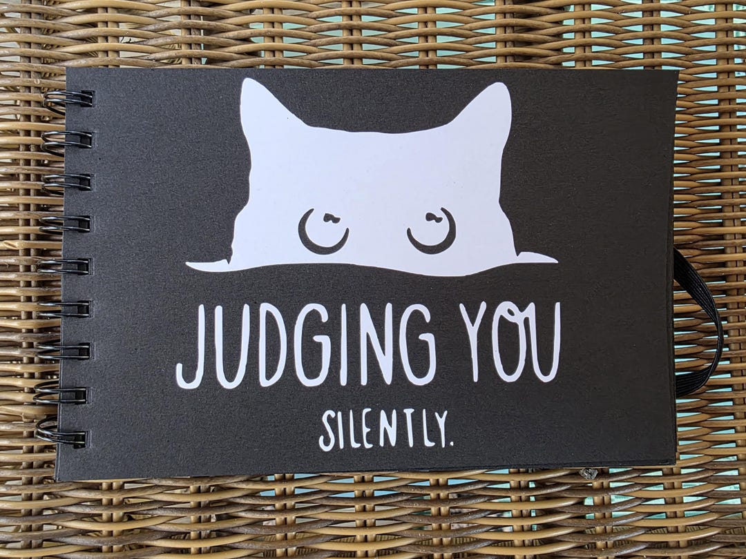 Judging You Silently Cat Vinyl Decal – Funny Sarcastic Sticker - Etsy