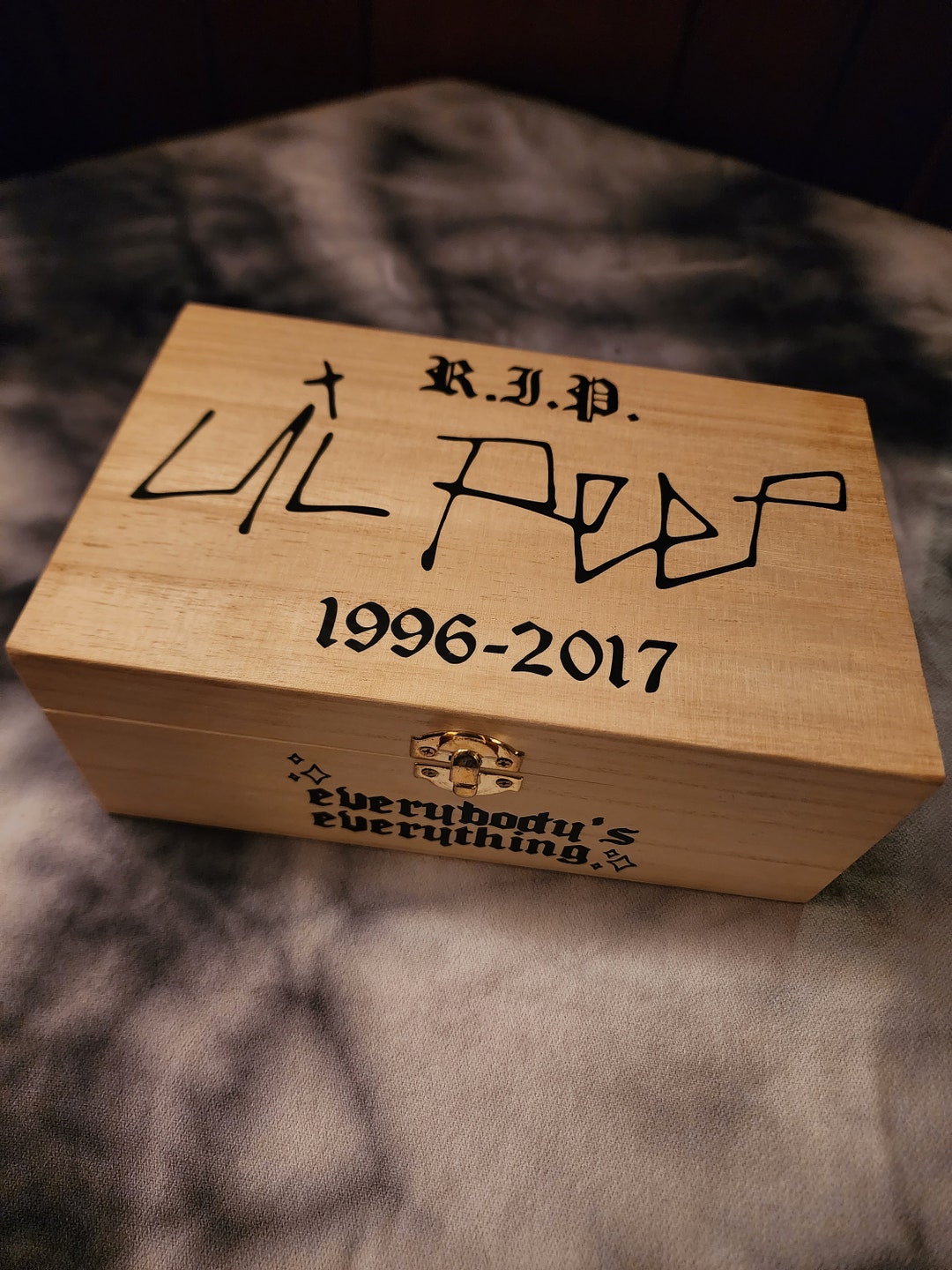 Lil Peep Wooden Trinket Box: Emo Rapper Stash Box - Etsy