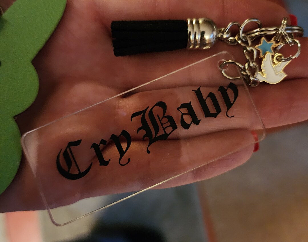 Lil Peep Crybaby Acrylic Keychain: Dove, Star & Tassel Charms - Etsy