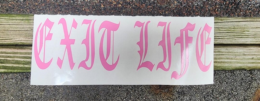 Lil Peep Exit Life Tattoo Car Decal - Waterproof Vinyl Sticker - Etsy
