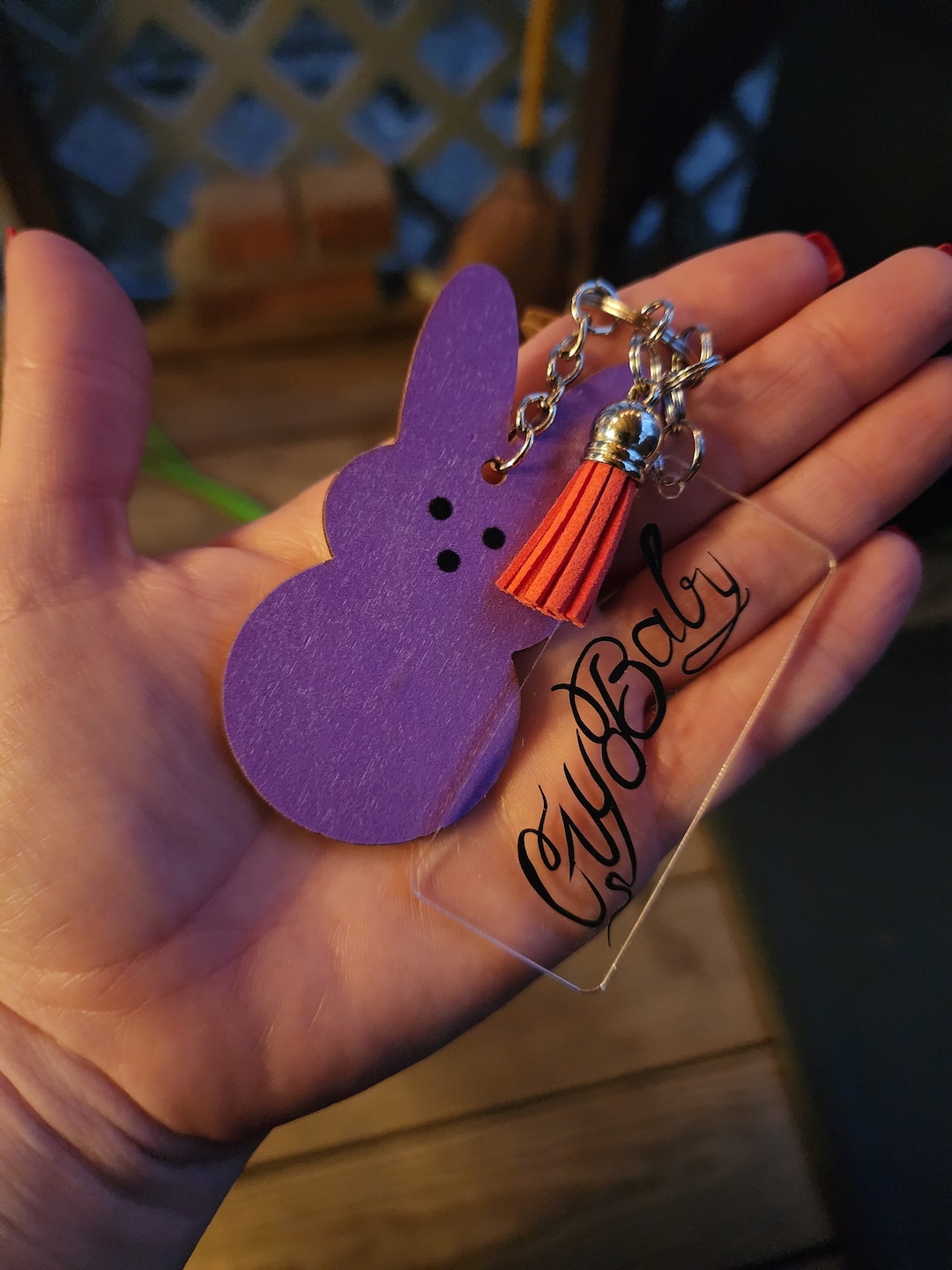 Lil Peep Keychain: Crybaby Acrylic Charm With Tassel - Etsy