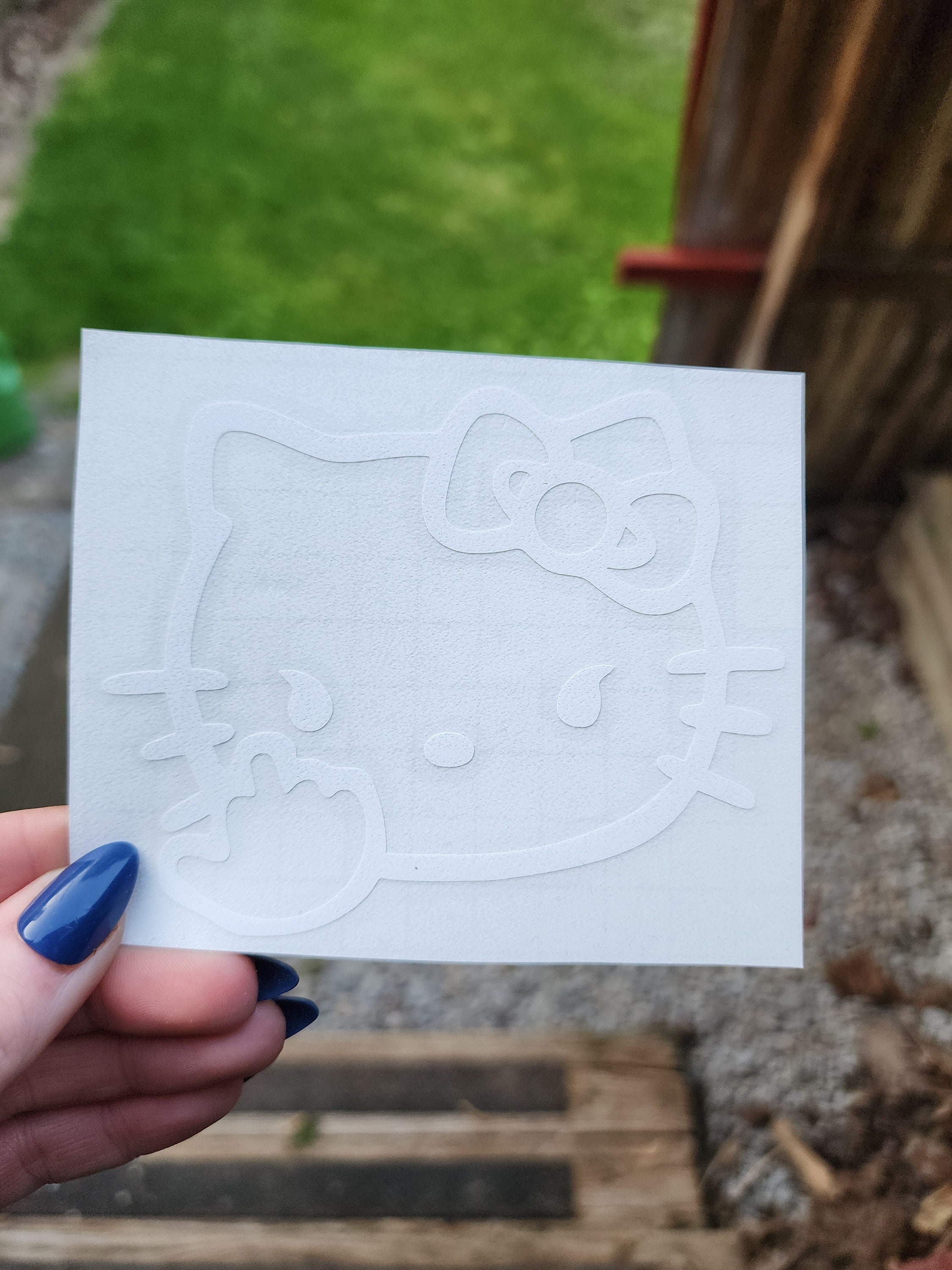 Hello Kitty Middle Finger Sticker - Hello Kitty Car - Car Decal ...