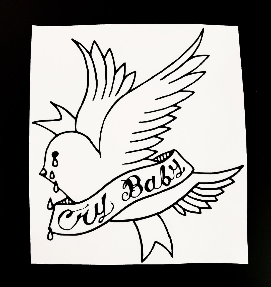 Lil Peep Crybaby - Crybaby Car Decal - Crybaby Sticker - Lil Peep Car ...
