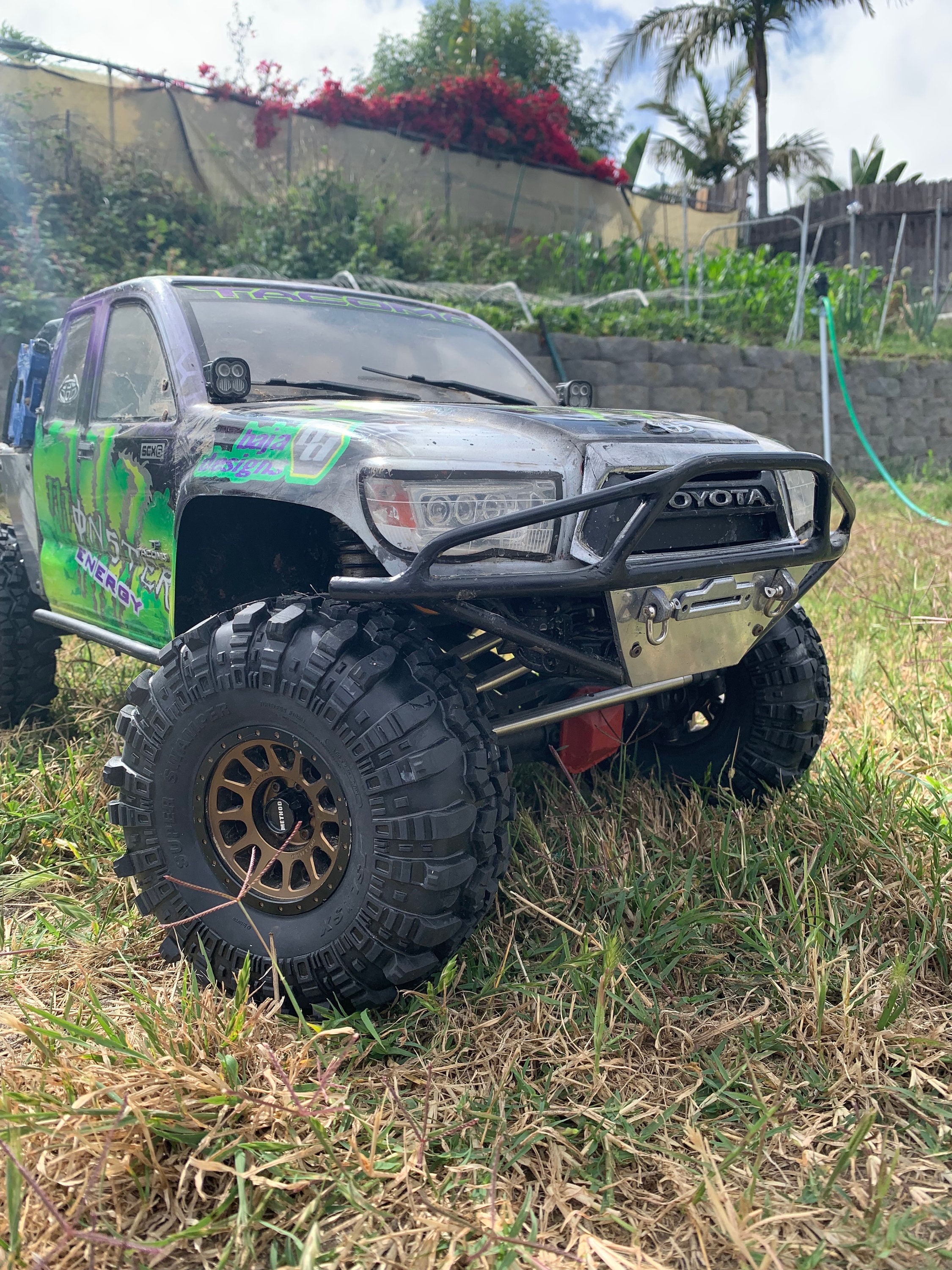 Axial SCX6 Powder Coated Solid Steel With Polished Aluminum Skid Plate ...