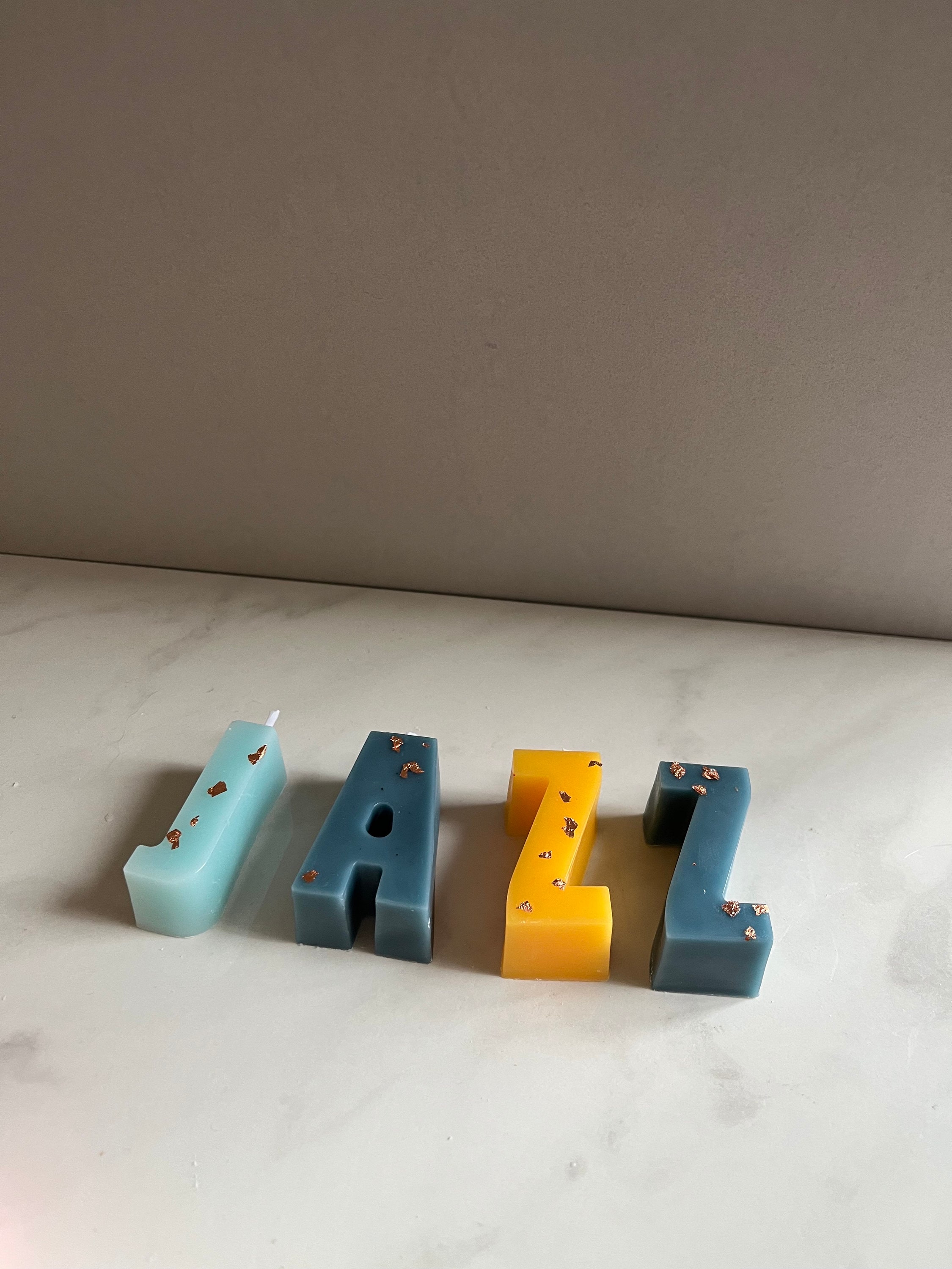 Custom Birthday Letter Candles Personalized Name Cake Topper - Etsy