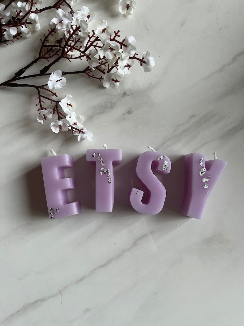 Custom Birthday Letter Candles Personalized Name Cake Topper - Etsy