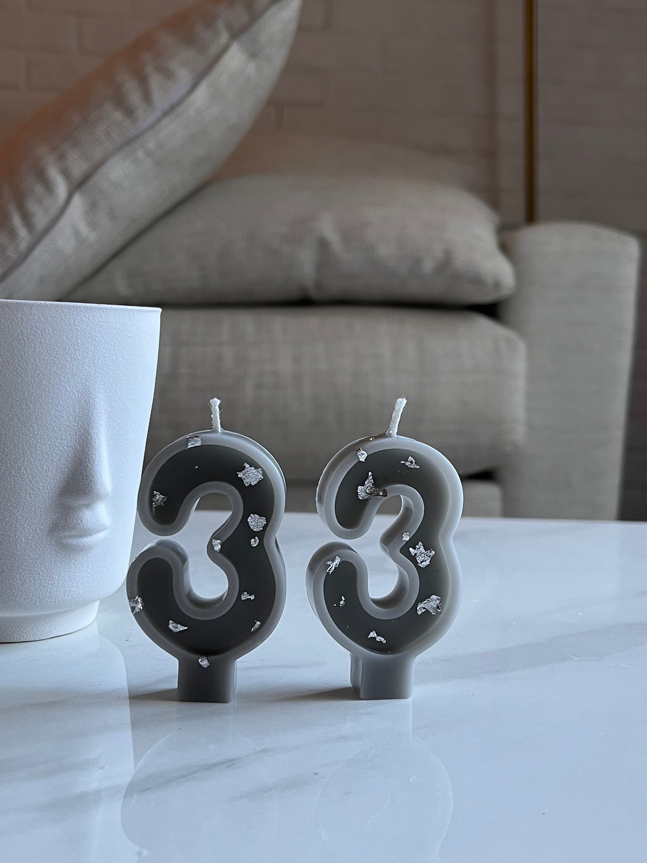 Custom Birthday Number Candles Cake Topper - Etsy