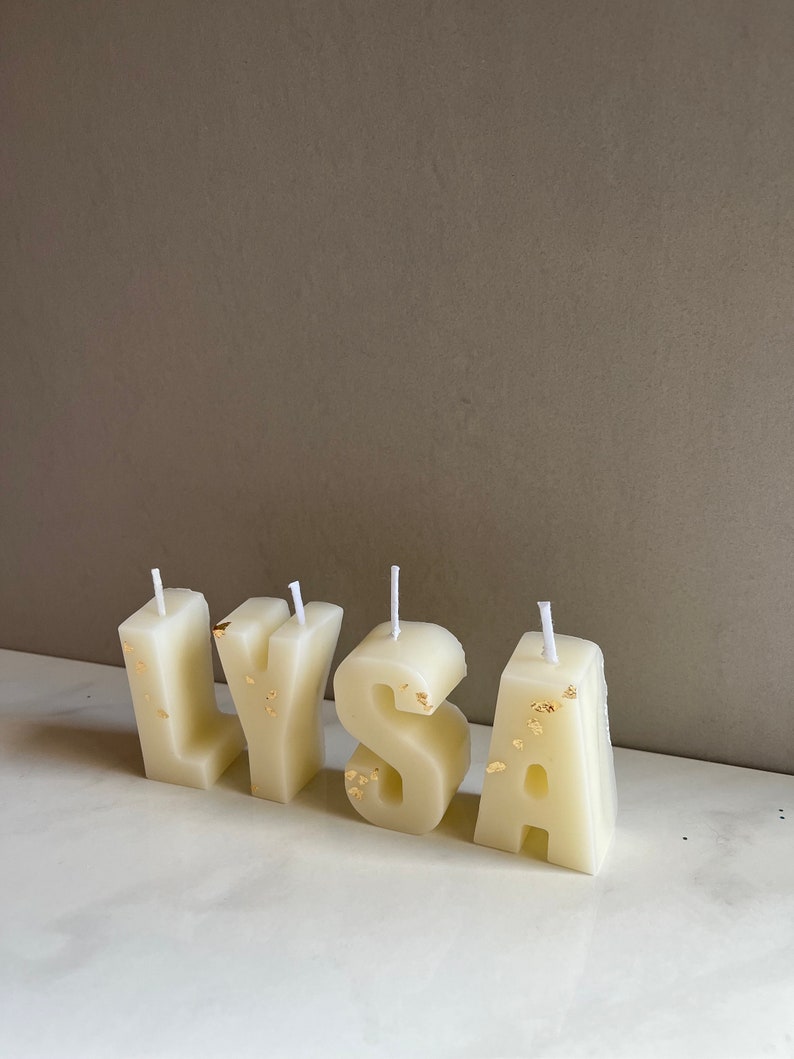 Custom Birthday Letter Candles | Personalized Name Cake Topper - Etsy