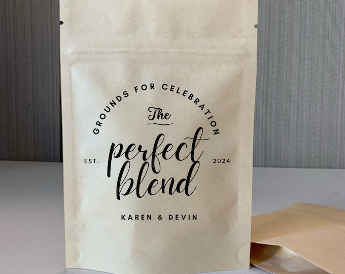 25 the Perfect Blend Coffee Wedding Favor Bag - Bridal Shower Favor ...