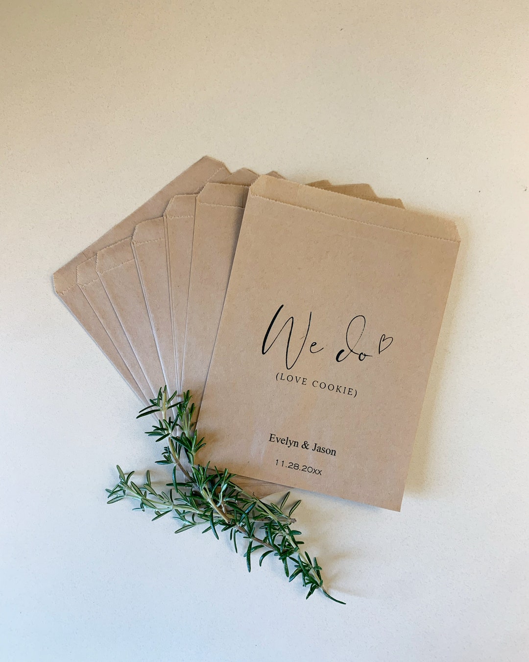 25 We Do Love Cookie Favor Bag || Personalized Wedding Favor Bag ...