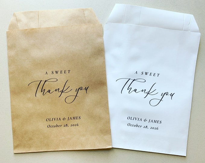 25 A Sweet Thank You Favor Bag Wedding Favor Bag, Donut Bags, Cookie ...