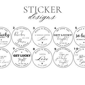 20 Get Lucky Tonight Lottery Ticket Favor Bag || Personalized Wedding ...