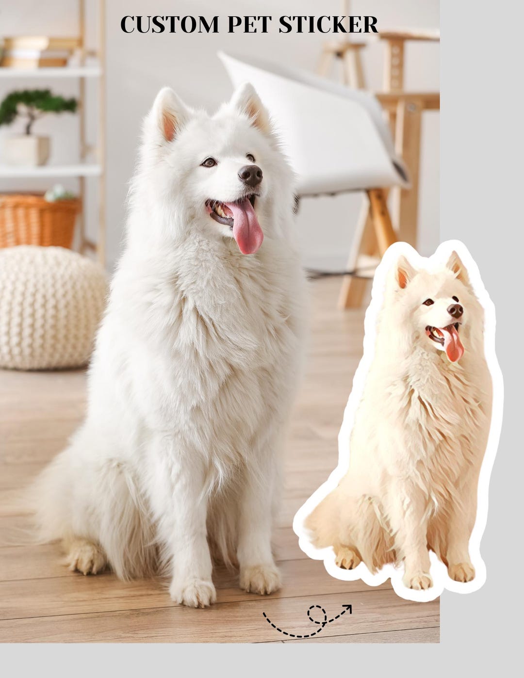 Custom Pet Waterproof Sticker Personalized Pet Sticker Doggie Sticker ...