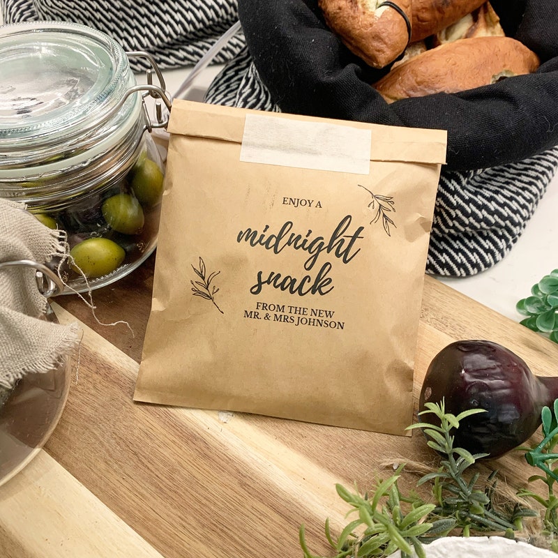 Wedding Snack Bags - Etsy