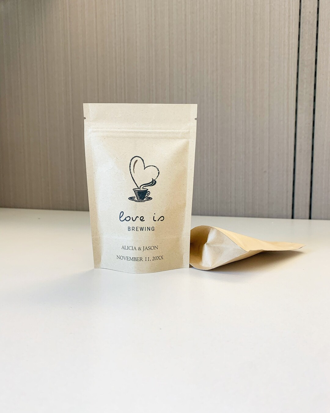 25 Love is Brewing Wedding Favor Bag - Bridal Shower Favor, Coffee ...